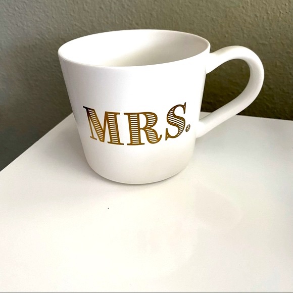 Threshold | Dining | Threshold Mug Mrs Gold Stripes Stoneware Nwt 4 ...